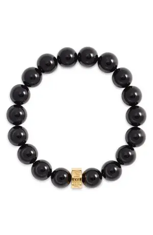 Nest Jewelry Beaded Stretch Bracelet - Black