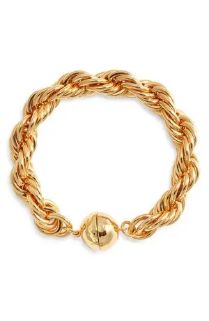 Nest Jewelry 24-karat Plated Rope Chain Bracelet - Gold
