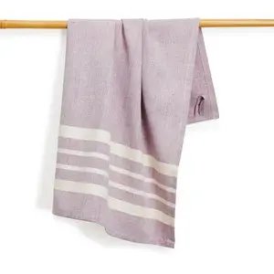 SUSTAINABLE THREADS Chaihandwoven Kitchen Towelsset Of 2 - Eggplant