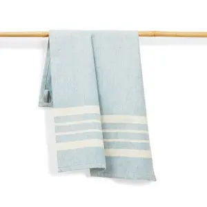 SUSTAINABLE THREADS Chaihandwoven Kitchen Towelsset Of 2 - Sky