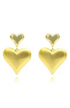 LA MENO Paris With Love Drop Earrings - Gold