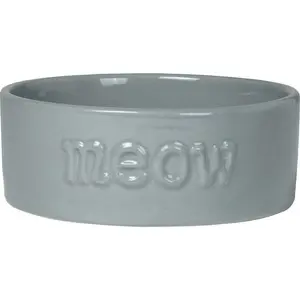 FRINGE STUDIO Meow Small Pet Bowl - Grey