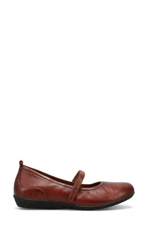 TAOS Babble Leather Mary Jane Flat - Cognac