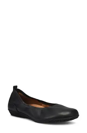 TAOS Chit Chat Leather Ballet Flats - Black