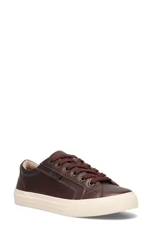 TAOS Plim Soul Luxe Leather Sneakers - Merlot
