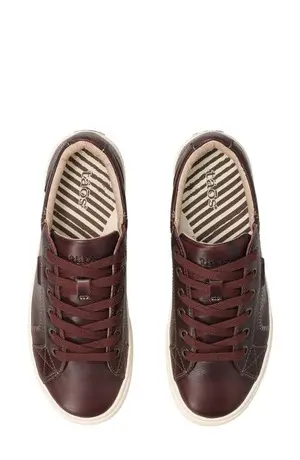 TAOS Plim Soul Luxe Leather Sneakers - Merlot