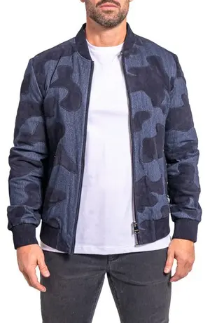 MACEOO Ascension0008 Leather & Denim Camouflage Jacket