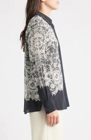 Kobi Halperin Willa Lace Silk Shirt