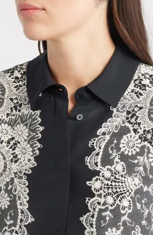 Kobi Halperin Willa Lace Silk Shirt