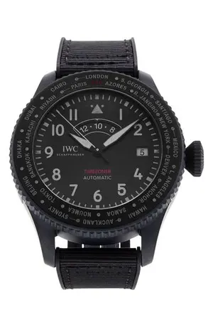 WATCHFINDER & CO. Iwc Pilot's Timezoner Automatic Watch - Black