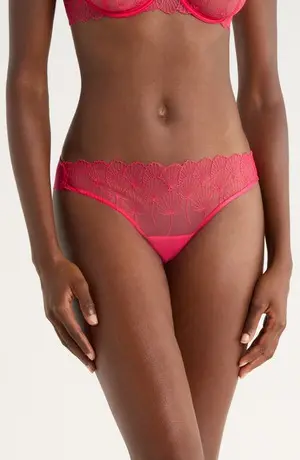 Bluebella Vermont Embroidered Mesh Briefs - Virtual Pink