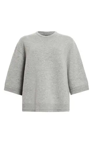 ALLSAINTS Nika Elbow Sleeve Wool Sweatshirt - Grey Marl