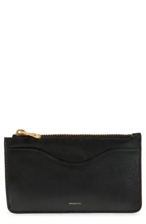 Vince Leather Card Case - Black