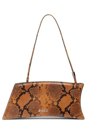Staud Coco Leather Shoulder Bag - Snake