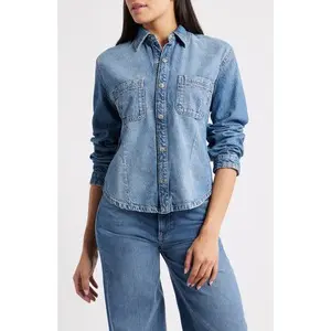 Warp + Weft Western Denim Button-up Shirt
