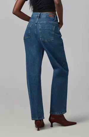 LOLA DENIM Dylan High-rise Barrel Jeans - Classic Stone Blue