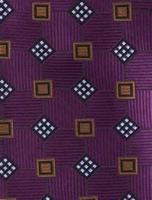 OAK HILL BY DXL Oak Hill Geometric Patterned Tie - Purple