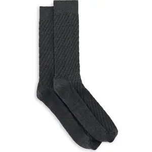 HARBOR BAY BY DXL Big & Tall Continuous Comfort Casual Socks 2-pack - Grey