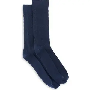 HARBOR BAY BY DXL Big & Tall Continuous Comfort Casual Socks 2-pack - Navy