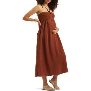 RIPE MATERNITY Evie Crochet Dress - Amber
