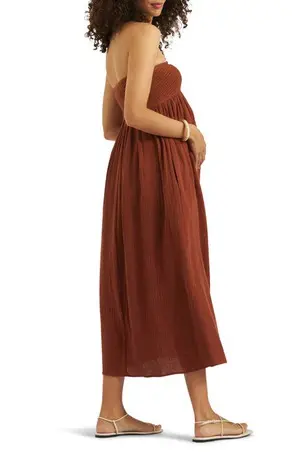 RIPE MATERNITY Evie Crochet Dress - Amber