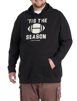 LIFE IS GOOD Big & Tall Hoodie - Black