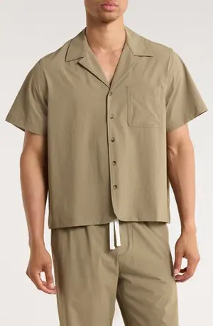 RIZORT Tim Stretch Nylon Camp Shirt - Olive
