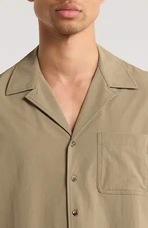 RIZORT Tim Stretch Nylon Camp Shirt - Olive