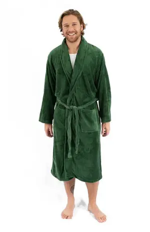 LEVERET Fleece Robe Green