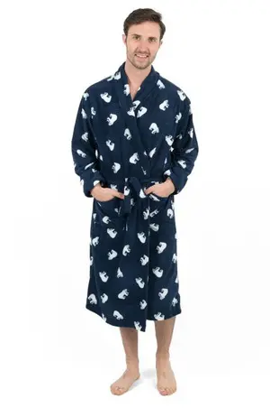 LEVERET Fleece Robe - Polar Bear