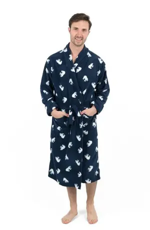 LEVERET Fleece Robe - Polar Bear
