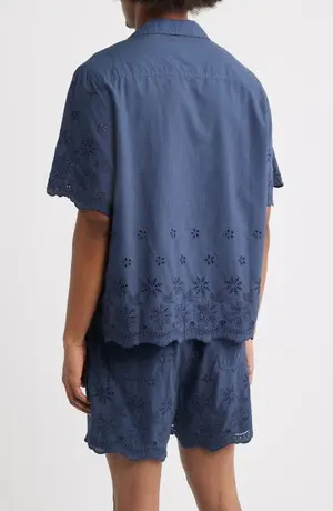RIZORT Banks Eyelet Embroidery Camp Shirt