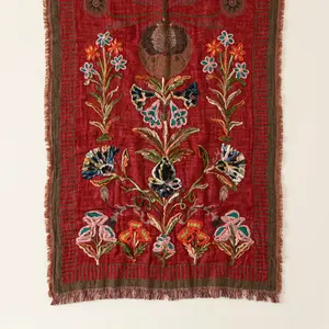 UNCOMMON GOODS Embroidered Garden Wrap Vismaya Collection