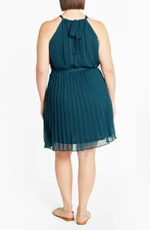City Chic Luna Pleated Dress