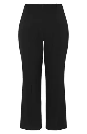 City Chic Soraya Pleat Wide-leg Trousers - Black