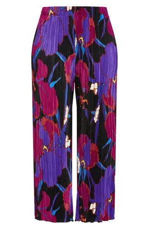 City Chic Kira Print Straight-leg Pants - Abstract