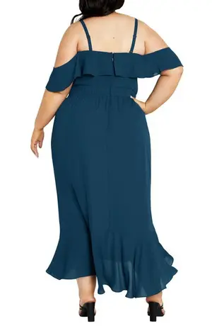 City Chic Remi Ruffle Maxi Dress