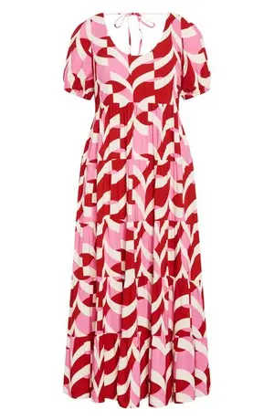 City Chic Mila Maxi Dress - Print