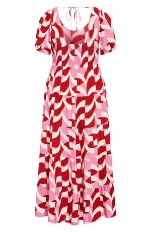 City Chic Mila Maxi Dress - Print