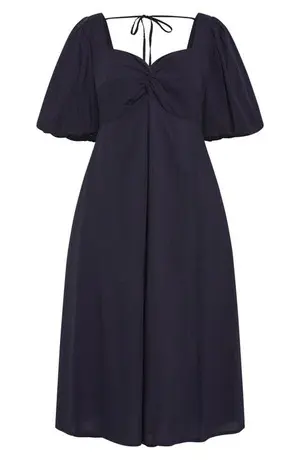 City Chic Makenzie Puff Sleeve Midi Dress