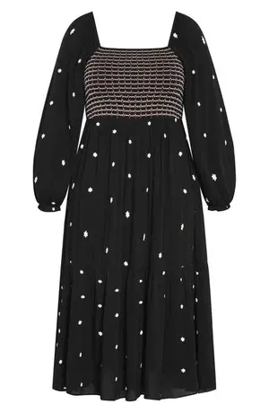 City Chic Kai Long Sleeve Maxi Dress