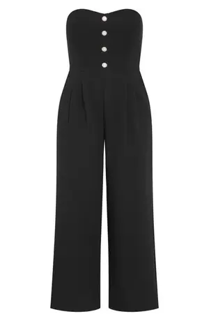 City Chic Alexi Strapless Jumpsuit
