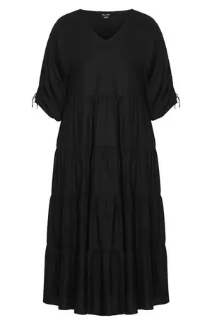 City Chic Jenna Puff Sleeve Dress