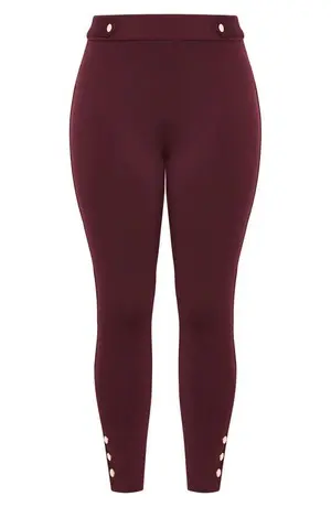 City Chic Edith Button Tab Skinny Pants