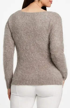 MARCIANO Agnes Fuzzy Alpaca Blend Sweater