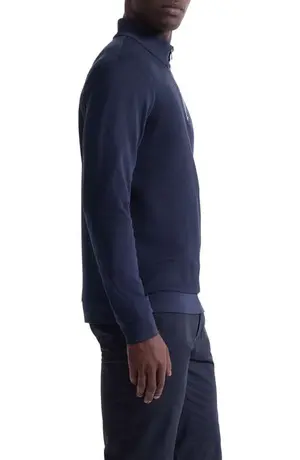 Bugatchi Quarter Zip Pullover - Navy