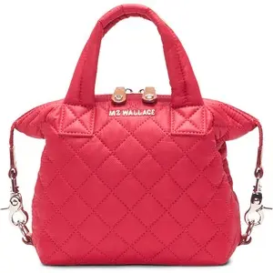 Mz Wallace Micro Sutton Quilted Top Handle Bag - Apple