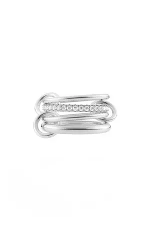 SPINELLI KILCOLLIN Nimbus Linked Diamond Rings - Silver