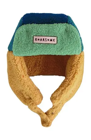 ROARSOME Fleece Trapper Hat - Blue