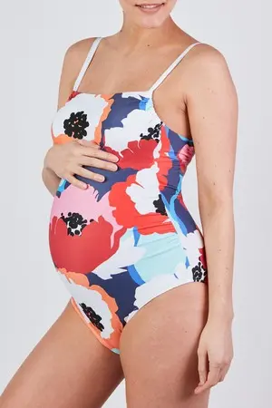 CACHE COEUR Poppy Maternity Swimsuit - Multicolor